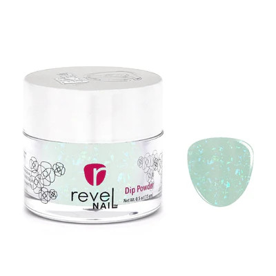 D602 Sulu Sea Blue Sheer Flake Dip Powder :: Revelnail